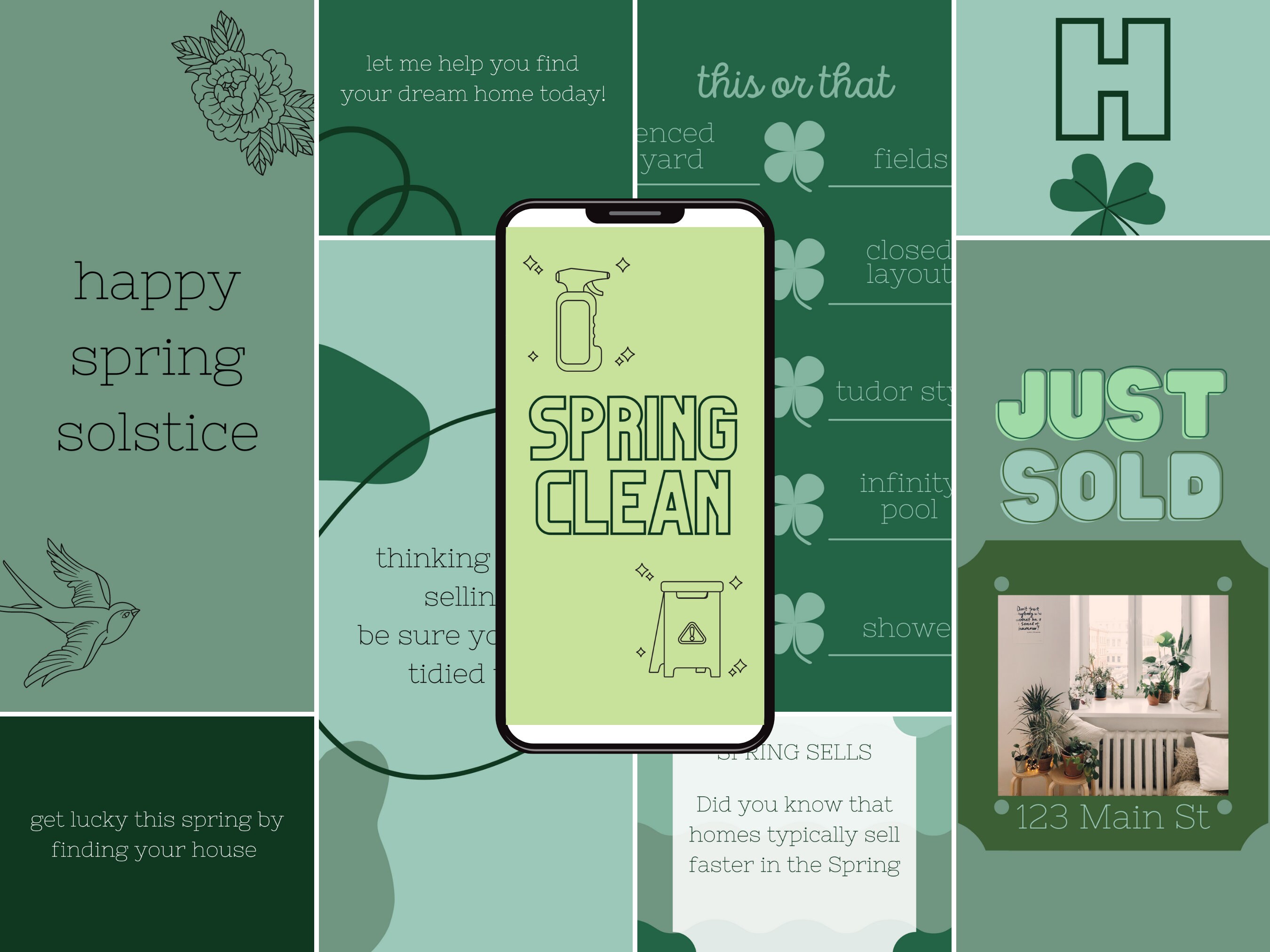 12 Realtor March Themed Social Media Story Templates| Real Estate ...