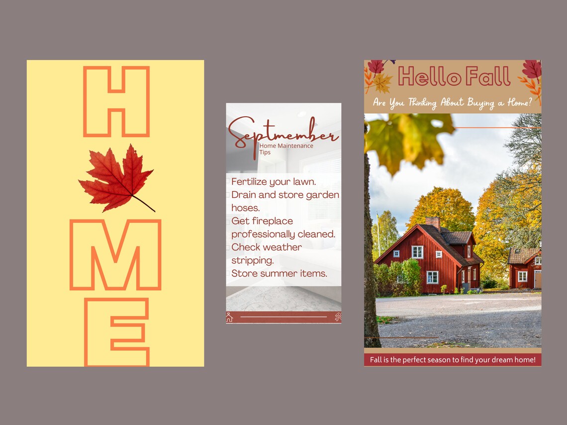 25 Realtor September Themed Social Media Templates Real - Etsy