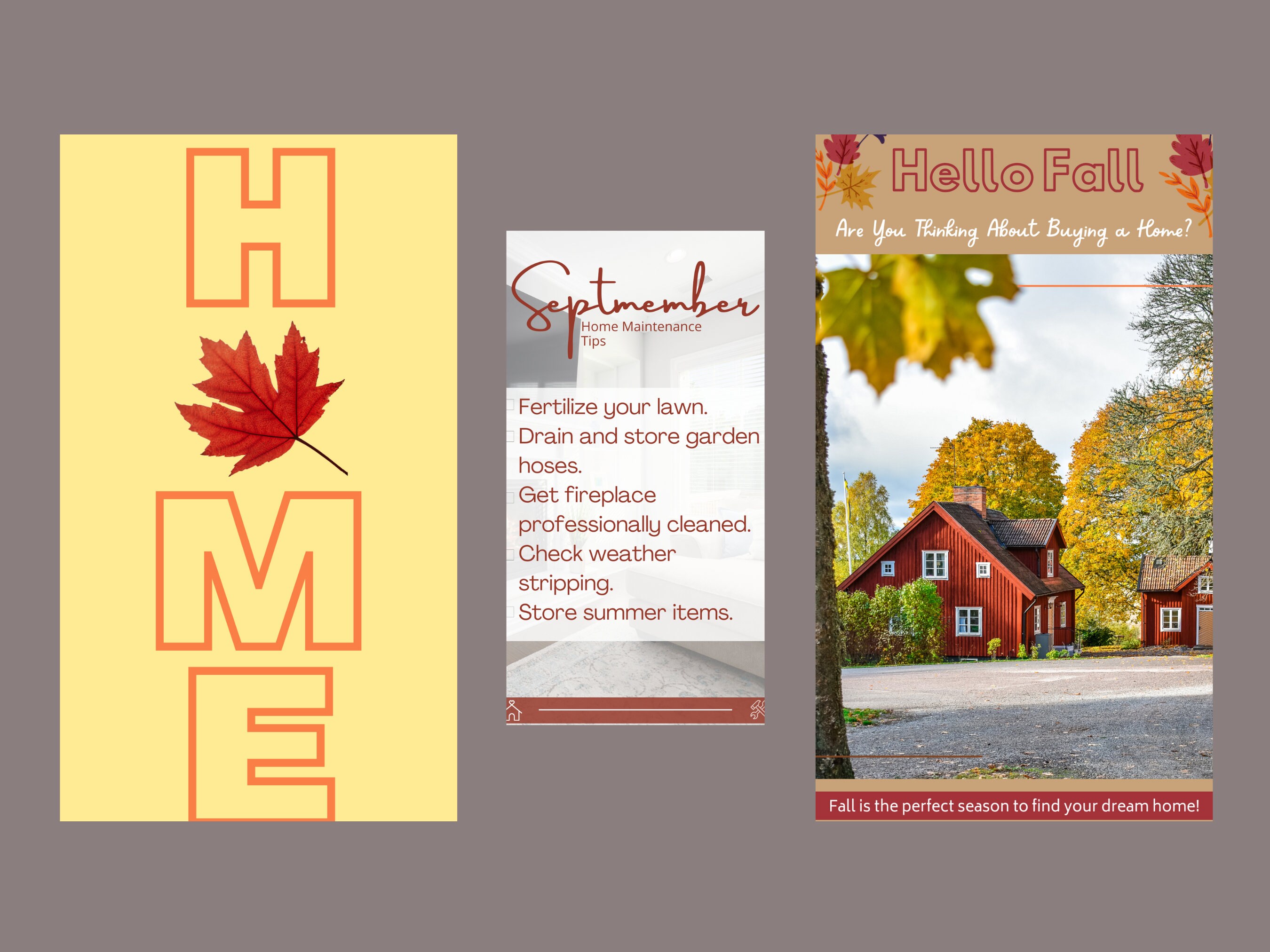 25 Realtor September Themed Social Media Templates | Real Estate Social ...