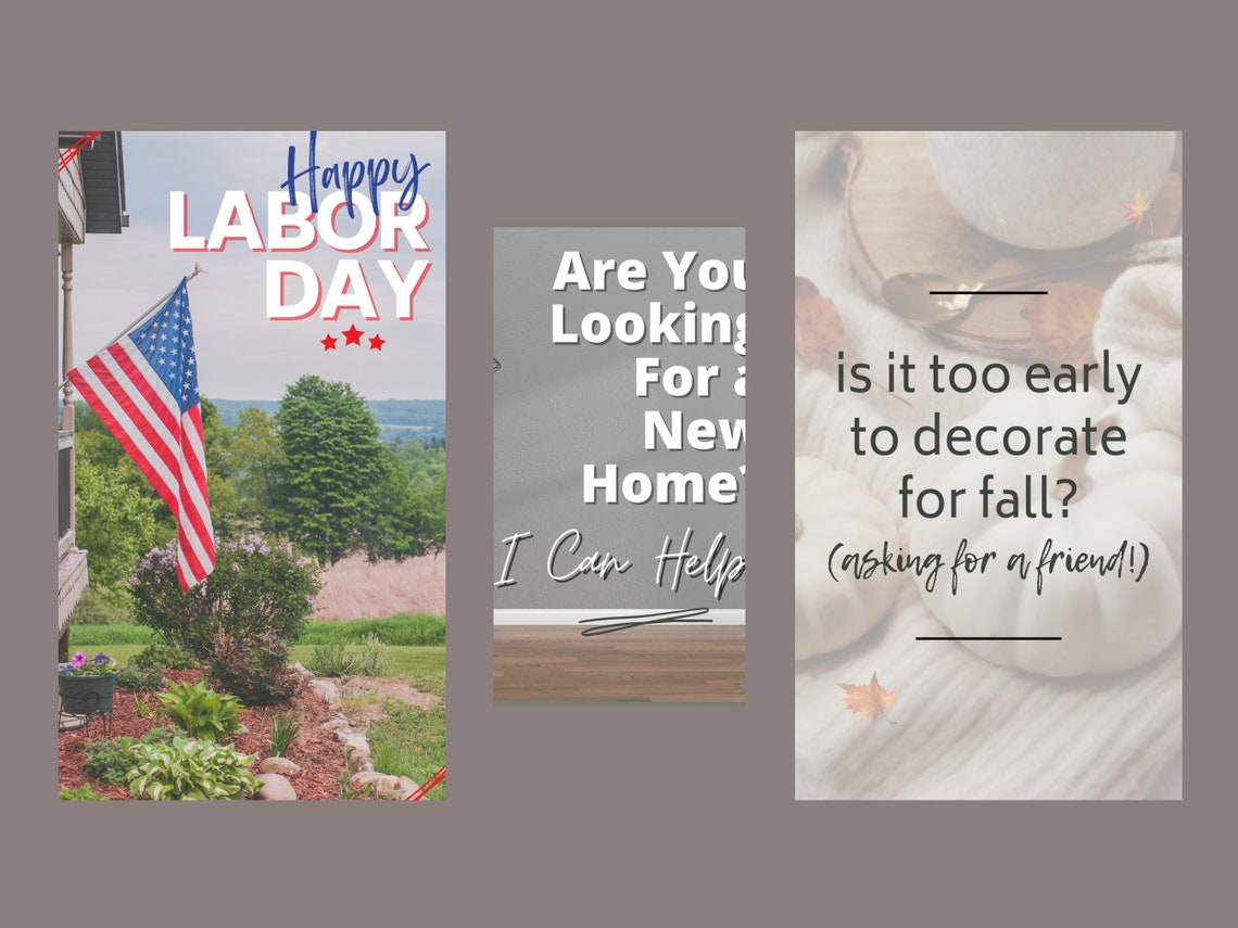 25 Realtor September Themed Social Media Templates Real - Etsy