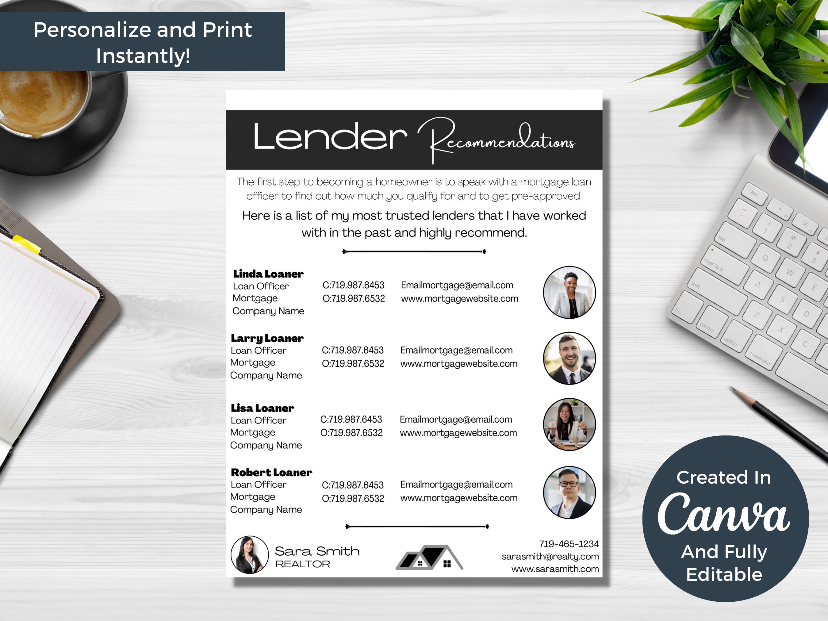 Lender Recommendation Letter Template | Real Estate Lender Rec Letter ...