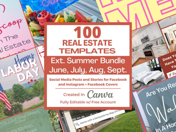 100 Realtor Summer Plus September june July August - Etsy