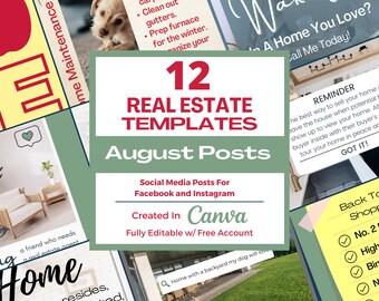 25 Realtor September Themed Social Media Templates Real Estate Social ...