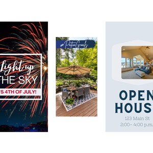 25 Realtor July Themed Social Media Templates | Real Estate Social ...