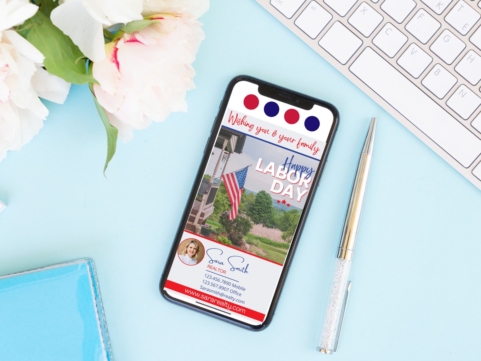 Realtor Labor Day Textable Card | Real Estate Marketing (digital ...