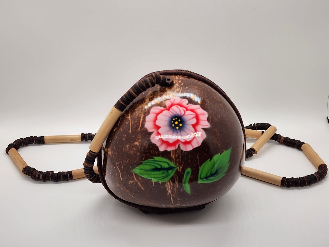 Handmade Coconut Shell Purse / Bag / Bali Souvenir Vegan - Etsy