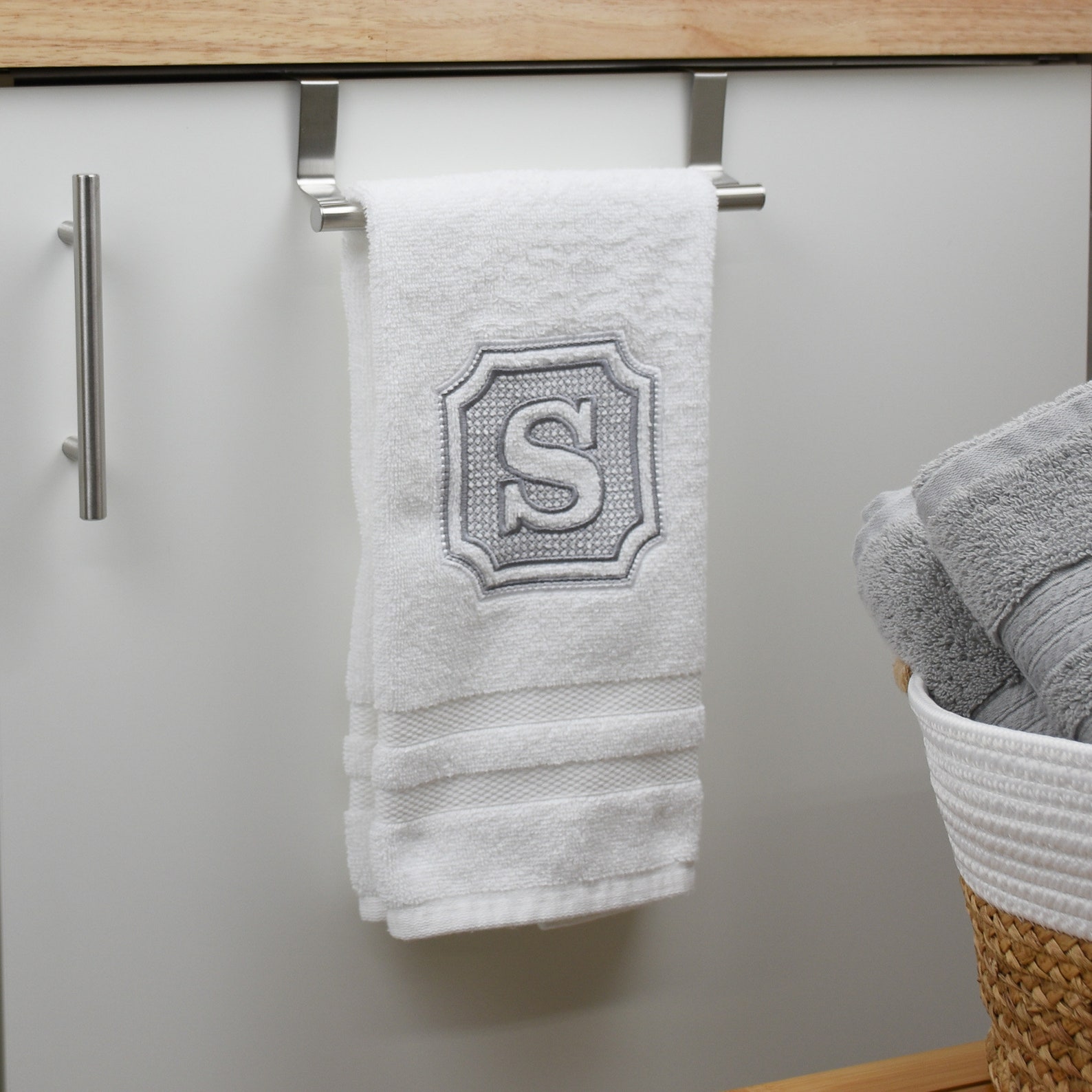 Preppy Square Monogrammed Towels - Custom Embroidery With Embossed ...