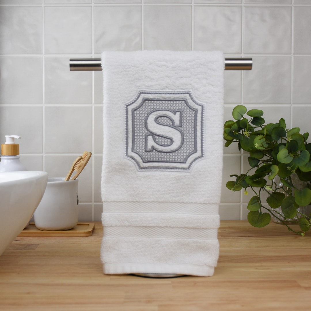 Preppy Square Monogrammed Towels - Custom Embroidery With Embossed ...