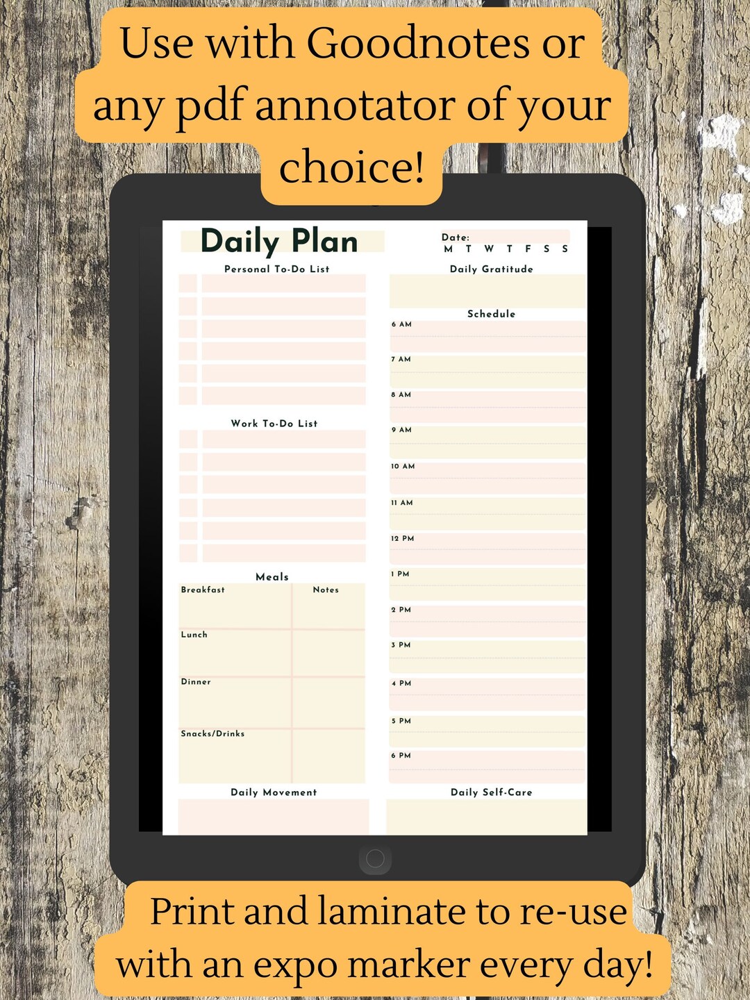 ULTIMATE DAILY PLANNER Personal, Work, Movement, Meal, Self-care ...