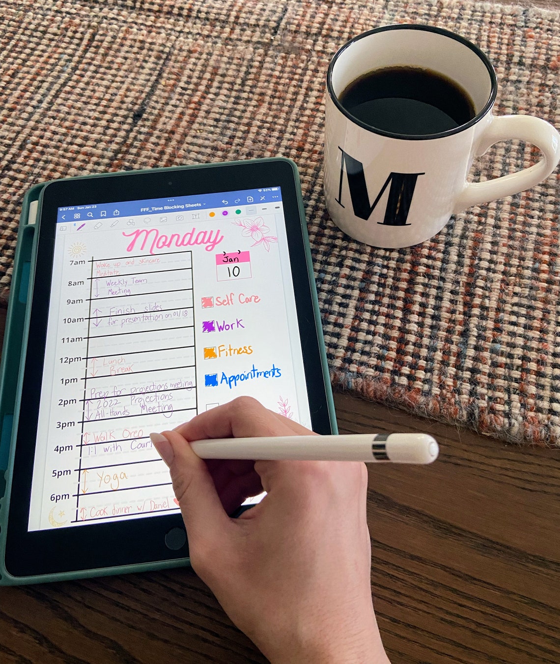 Time Blocking Sheets Goodnotes or Printable Daily Planner IMPROVE TIME ...