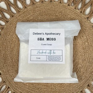 Sea Moss Soap, Sea Moss Guest Soap, Wildcrafted Sea Moss, Yellow Dock ...