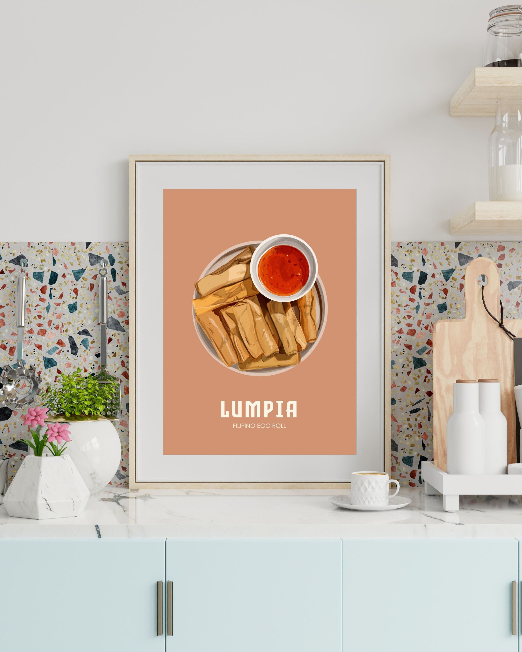 Filipino Food | Lumpia | Food Gift| Philippines Art | Filipino Art ...