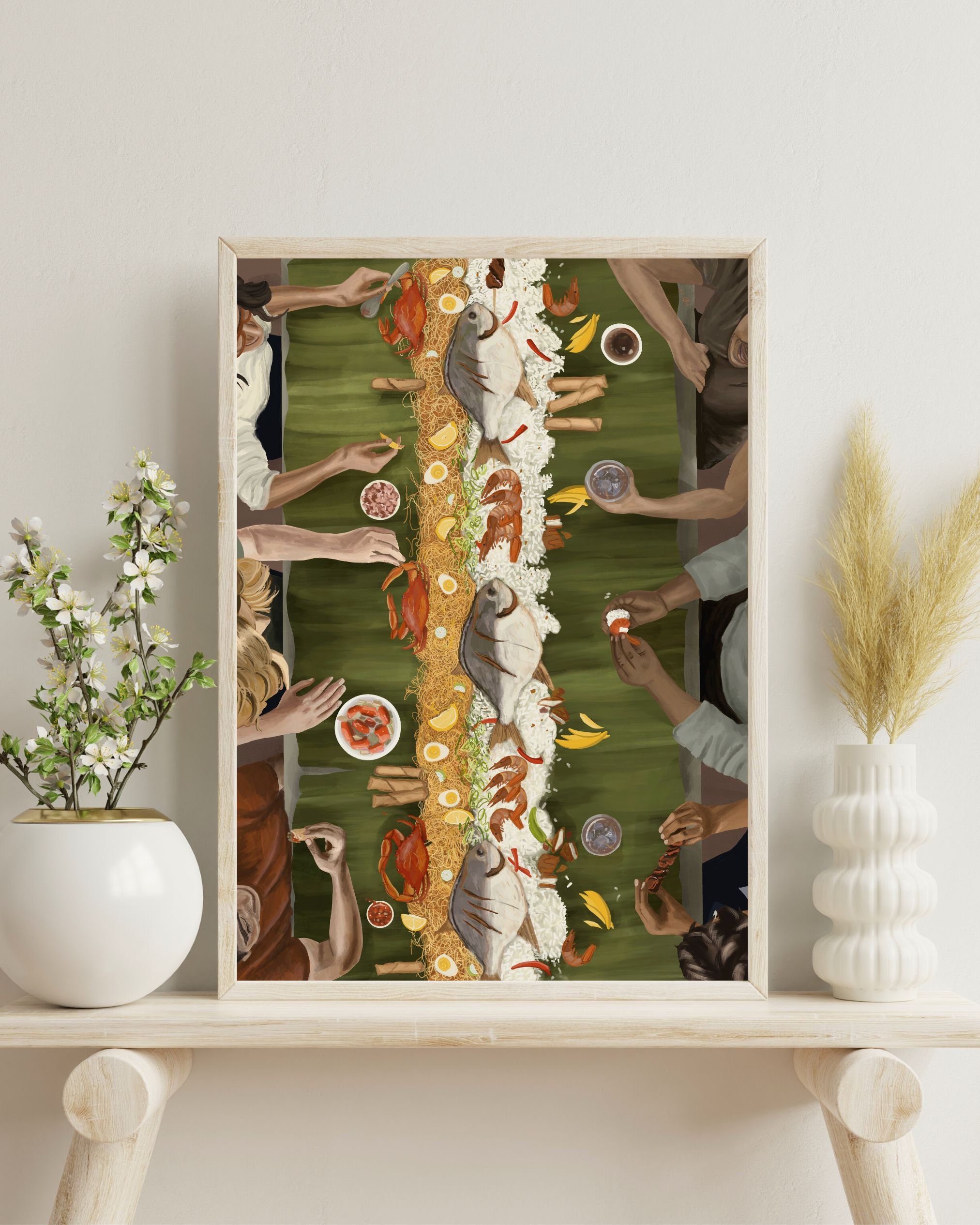 Filipino Art Kamayan Feast Filipino Food Art Kain Tayo - Etsy UK