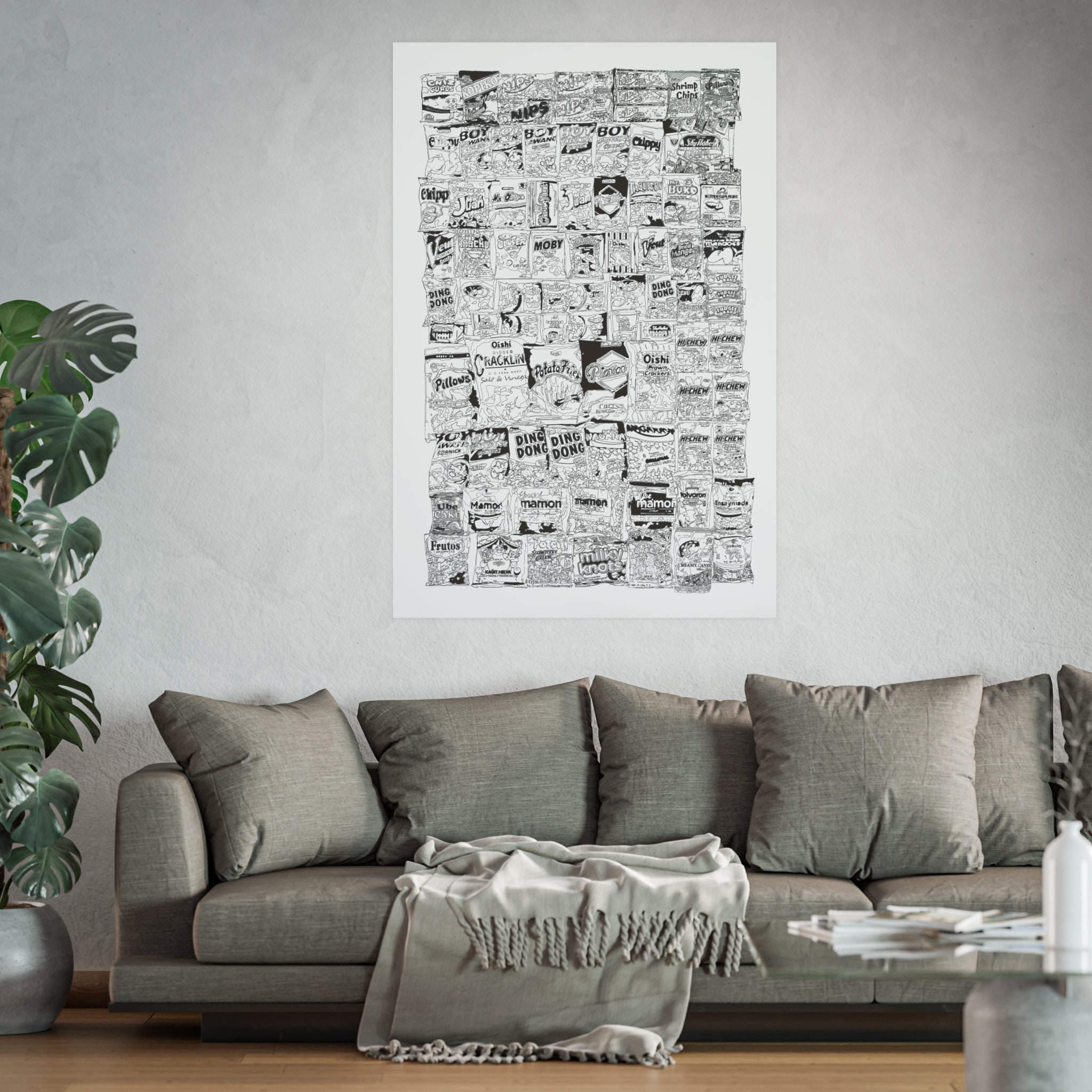 Filipino Snacks Poster Simple Filipino Poster Minimalism Asian Snacks ...