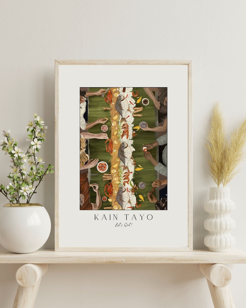 Filipino Art Kamayan Feast Filipino Food Art Kain Tayo - Etsy