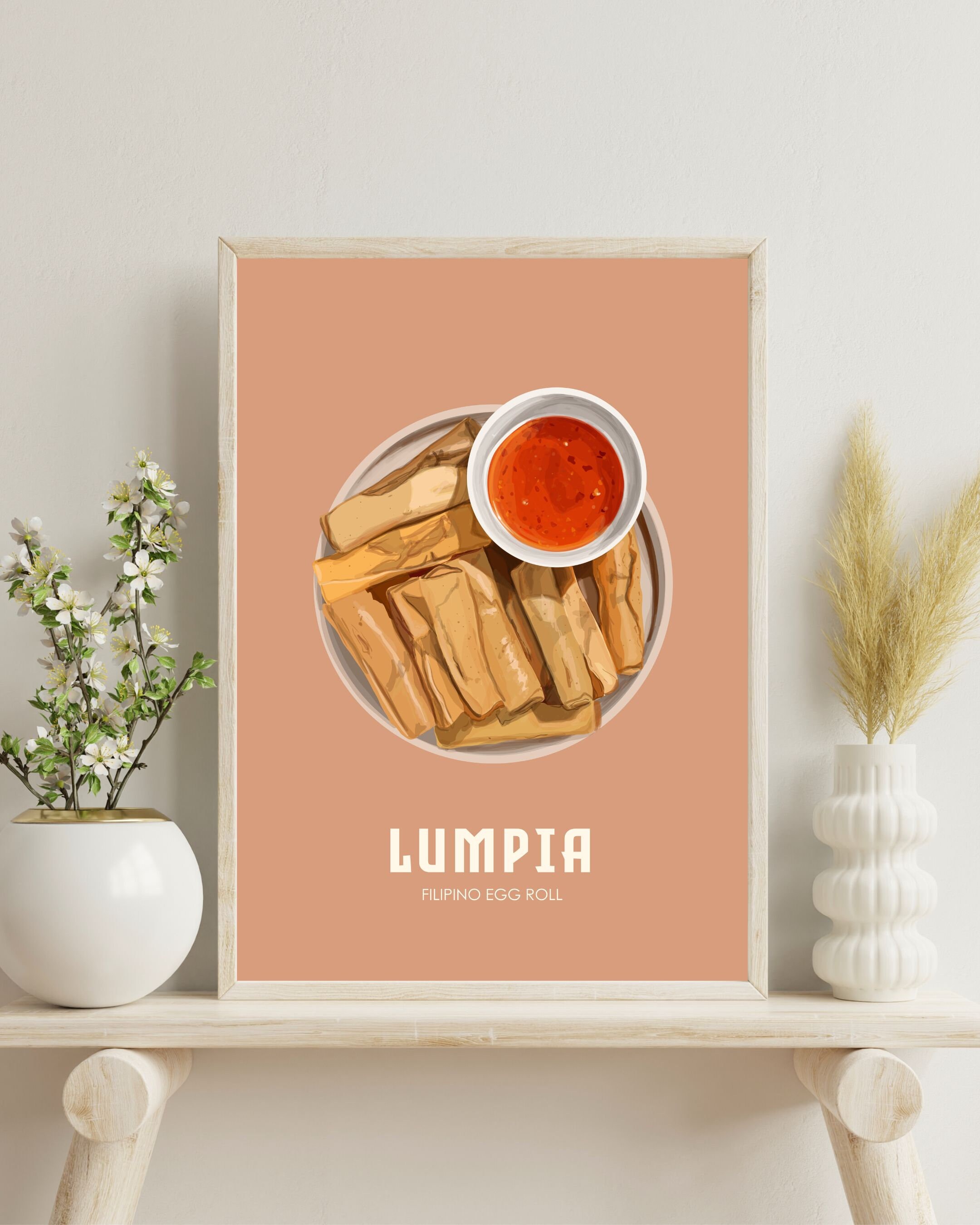 Filipino Food | Lumpia | Food Gift| Philippines Art | Filipino Art ...