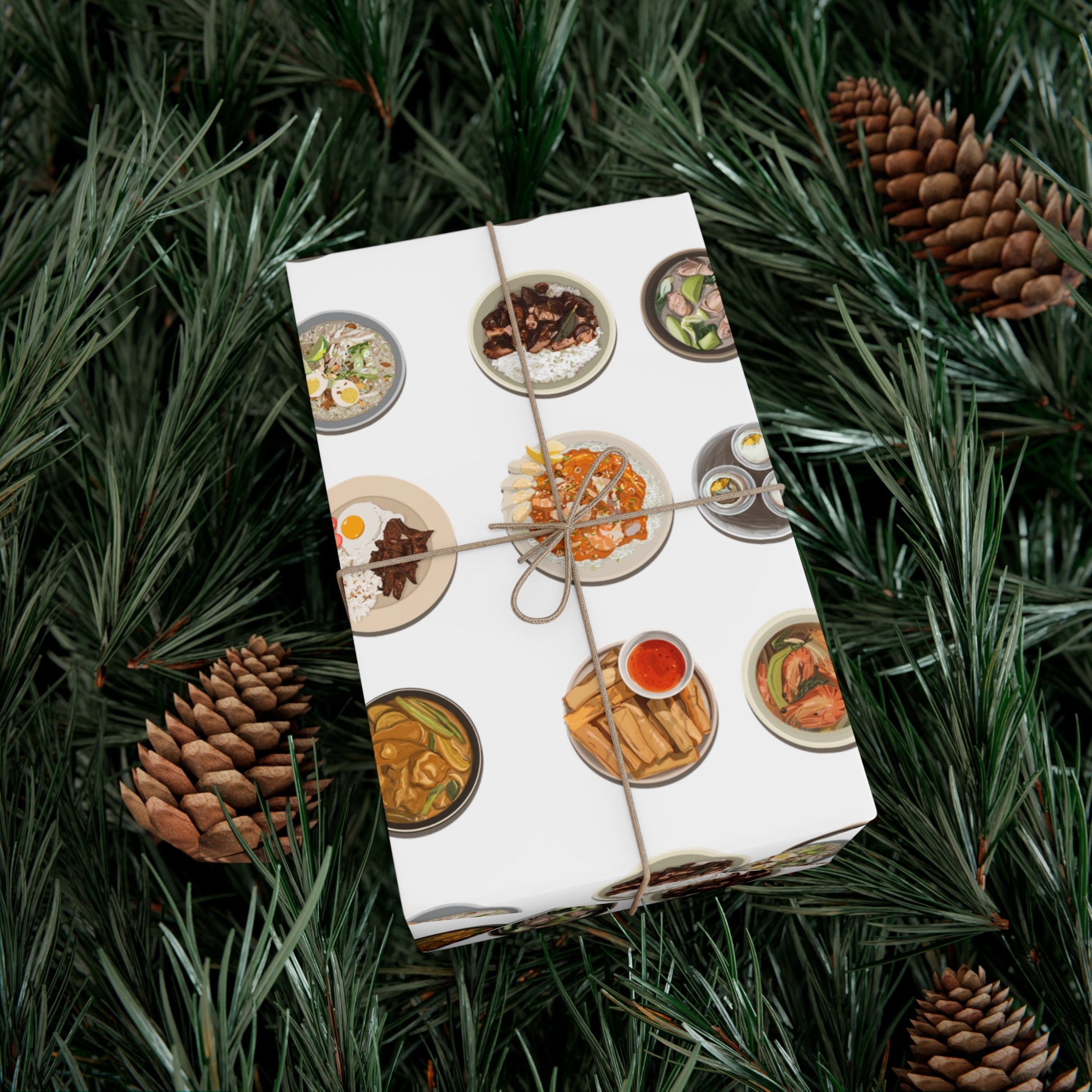 Filipino Cuisine Wrapping Paper | Filipino Art | Philippines Gift ...