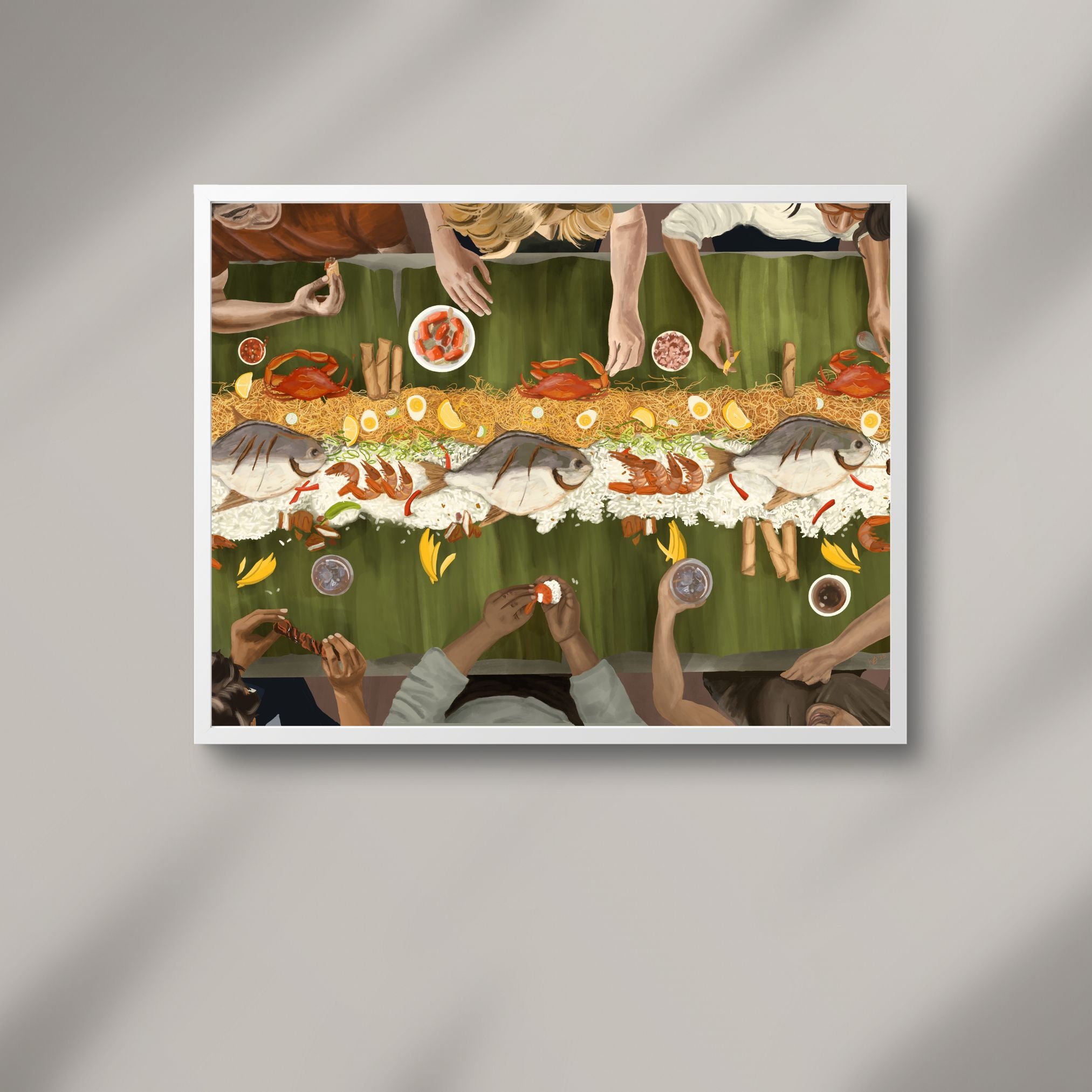 Filipino Art Kamayan Feast Filipino Food Art Kain Tayo - Etsy UK