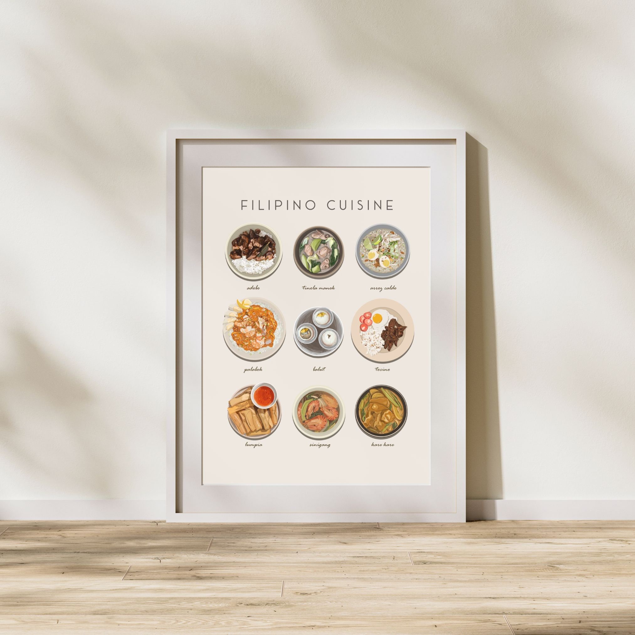 Filipino Cuisine PRINT Filipino Archival Print Filipino Poster Print ...