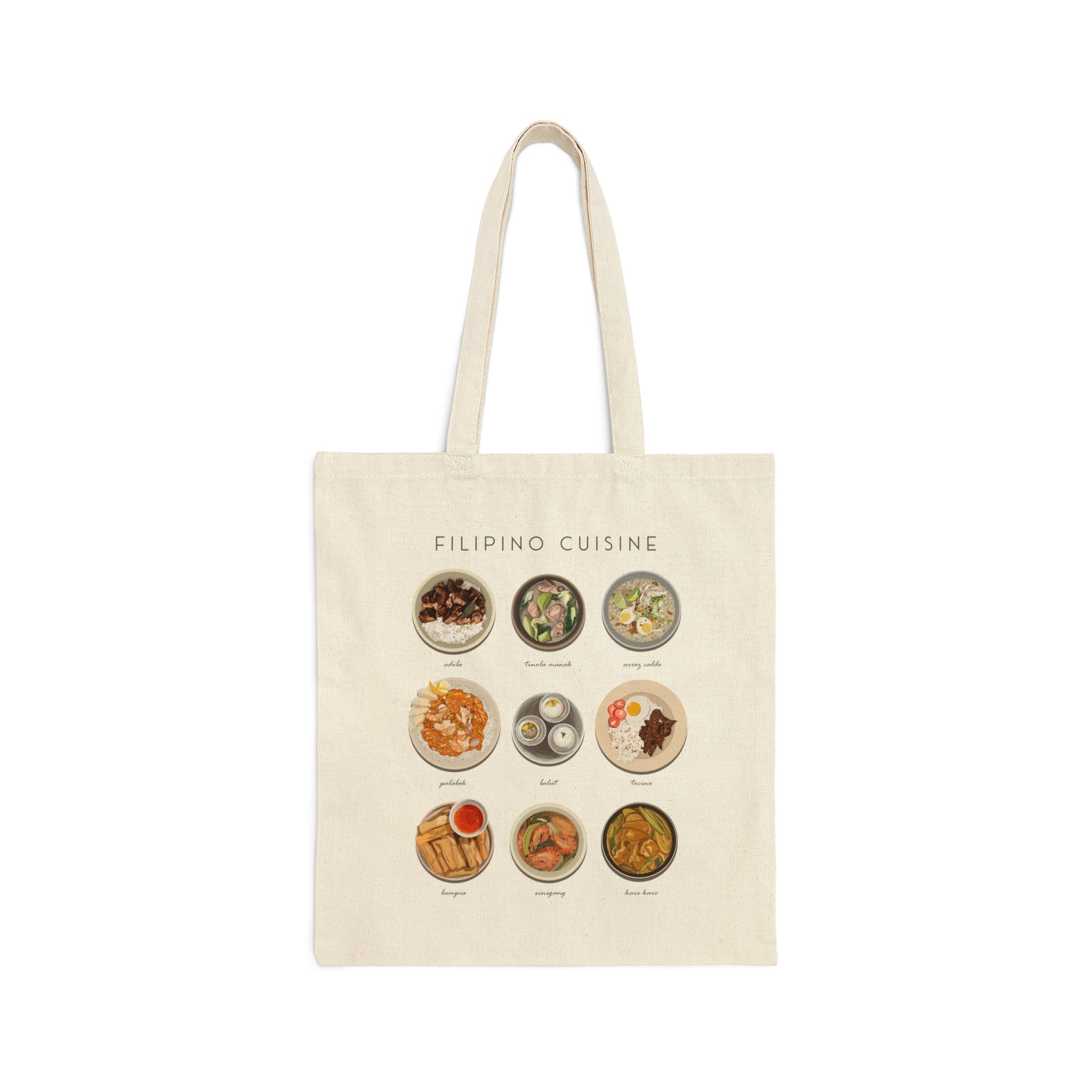 Filipino Cuisine Tote Bag Filipino Art Filipino Merch Minimalistic ...