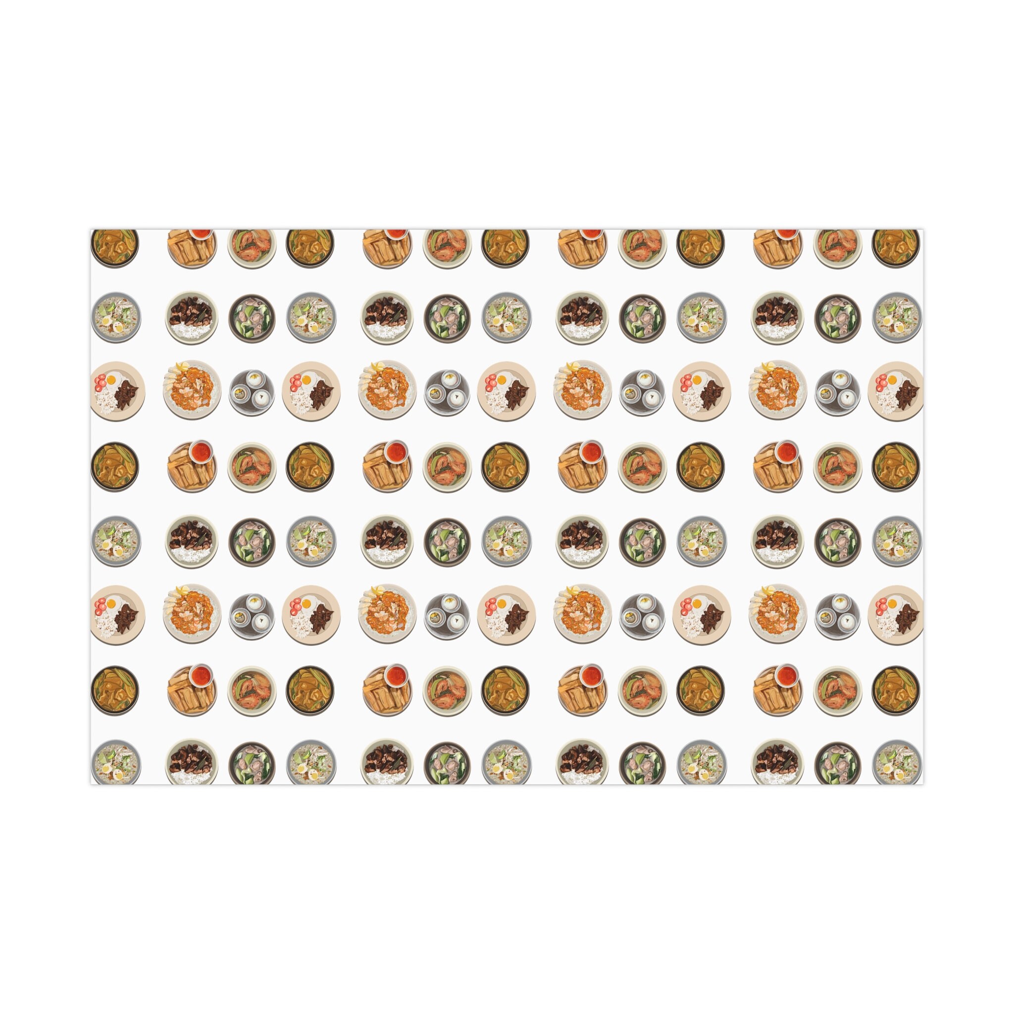 Filipino Cuisine Wrapping Paper | Filipino Art | Philippines Gift ...