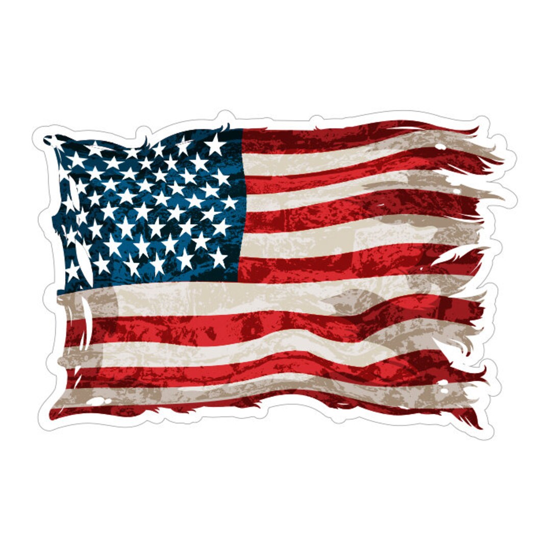 Distressed Flag Decal - Etsy