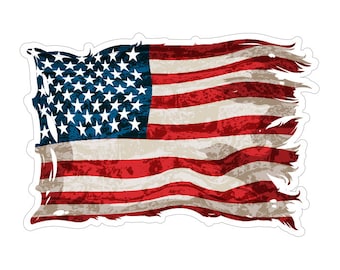 Distressed Flag Decal - Etsy
