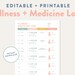 Child Illness and Medication Log, Baby Fever Tracker, Symptom Tracker ...