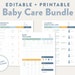 Printable Baby Care Bundle Editable Baby Tracker for Feeding - Etsy
