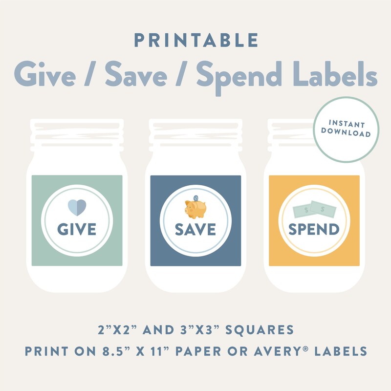 Give Save Spend - Etsy