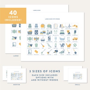 Kids Weekly Routine Chart: Visual Schedule With Icons (digital Download ...