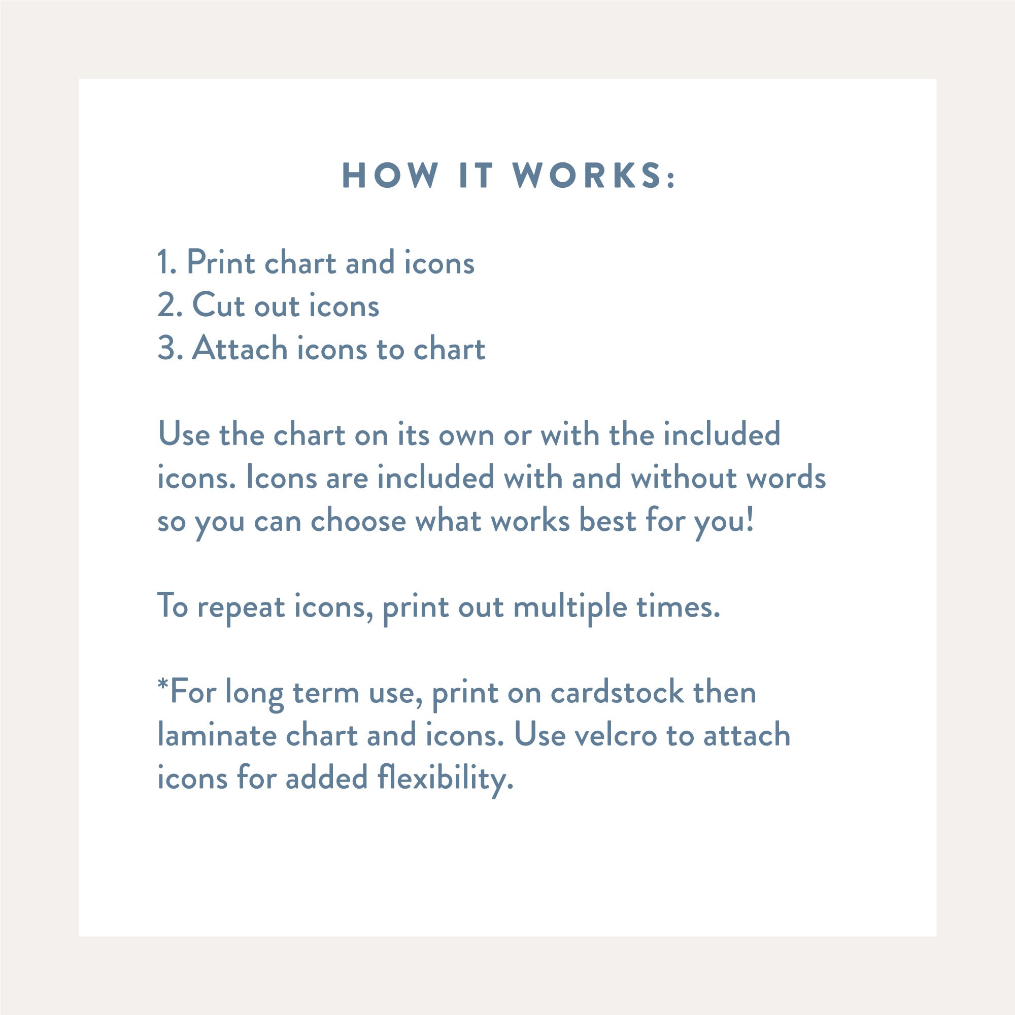 Visual Daily Routine Chart With Pictures, Printable Visual Chart for ...