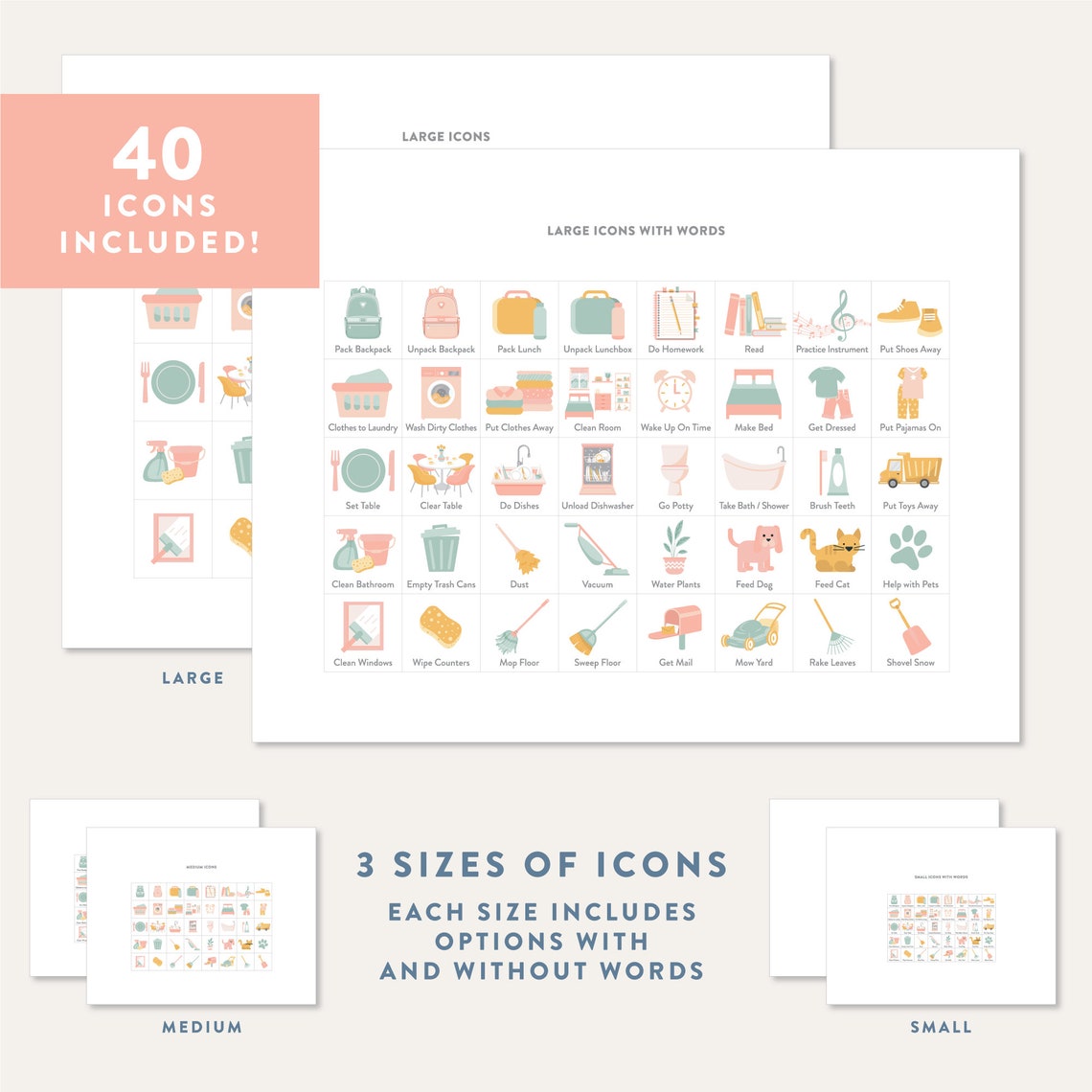 Weekly Routine Chart With Pictures, Printable Visual Chart for Kids ...