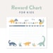 Dinosaur Reward Chart, Printable Sticker Chart, Kids Chart, Dino ...