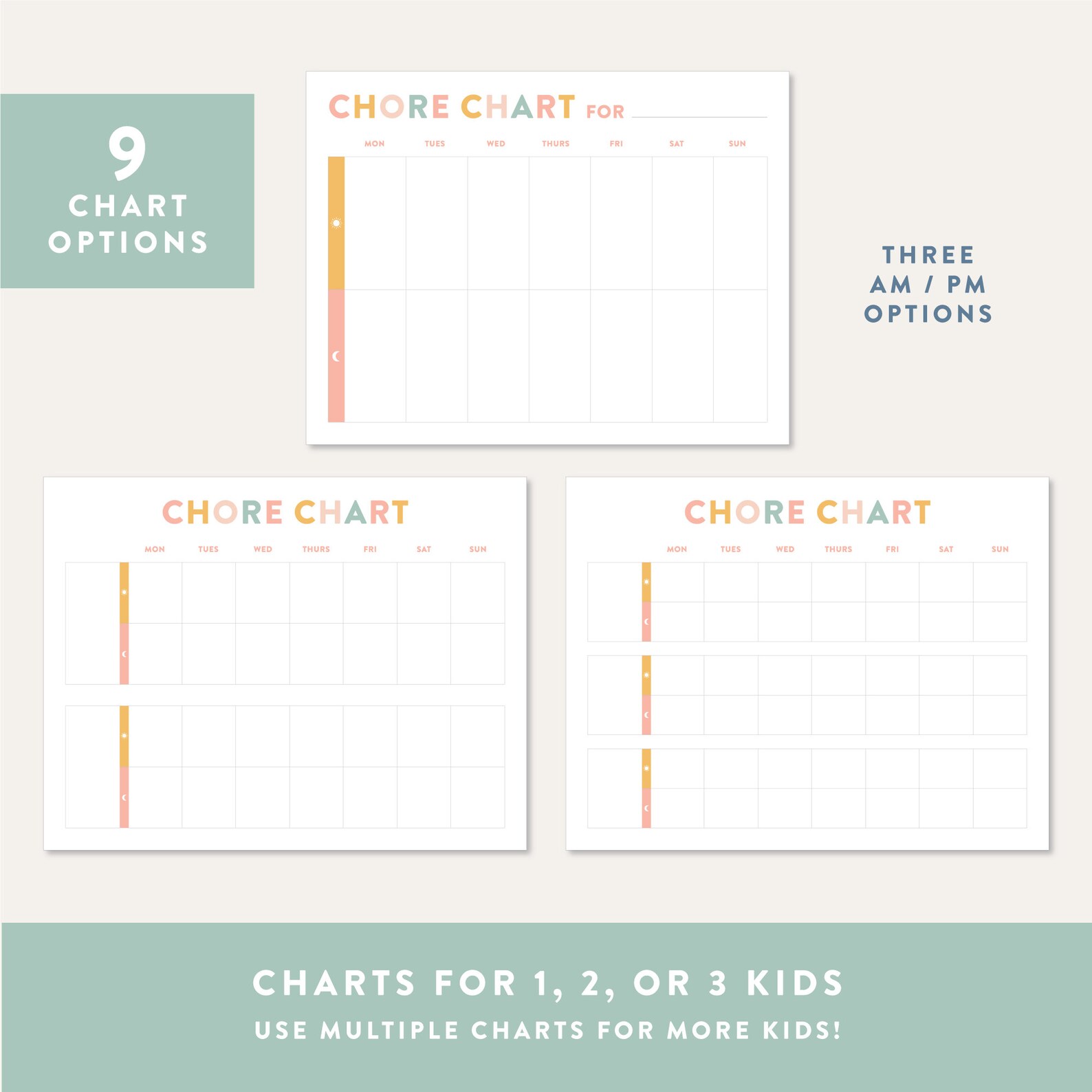 Visual Chore Charts for Kids, Printable Routine Chart, Visual ...