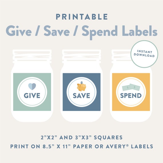 Money Jar Labels