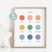Color Chart Printable Wall Art: Rainbow Colors (digital Download) - Etsy
