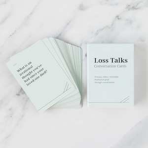 Loss Talks Grief Conversation Cards | Grief Journal Prompts | Grief ...