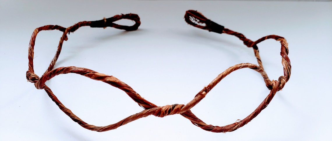 DIY Floral Headband Base (adult Size)- Natural Dark Brown- Woodland ...