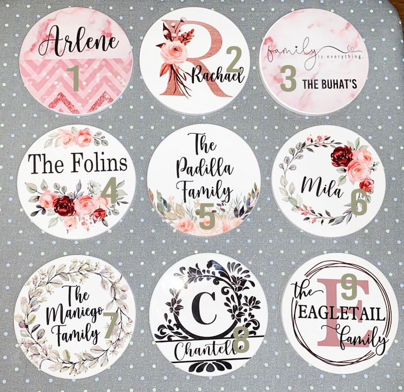 Personalized Coasters, Customized Coasters, Bridal Party Gifts ...