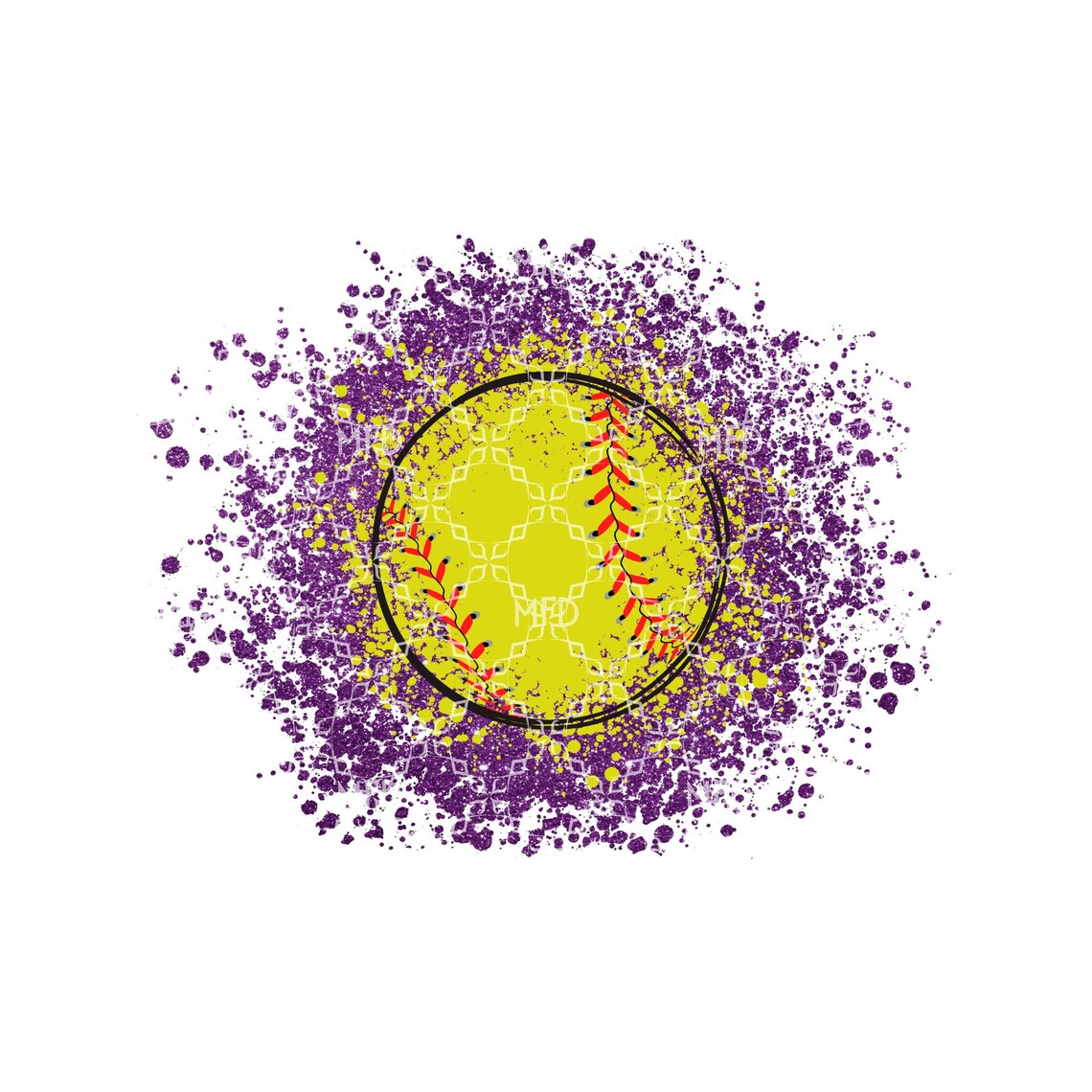 Softball Backgrounds PNG Softball Glitter Splash Digital - Etsy