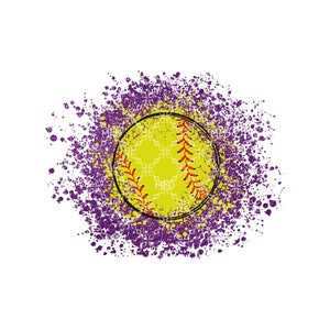 Softball Backgrounds PNG, Softball Glitter Splash Digital Elements ...
