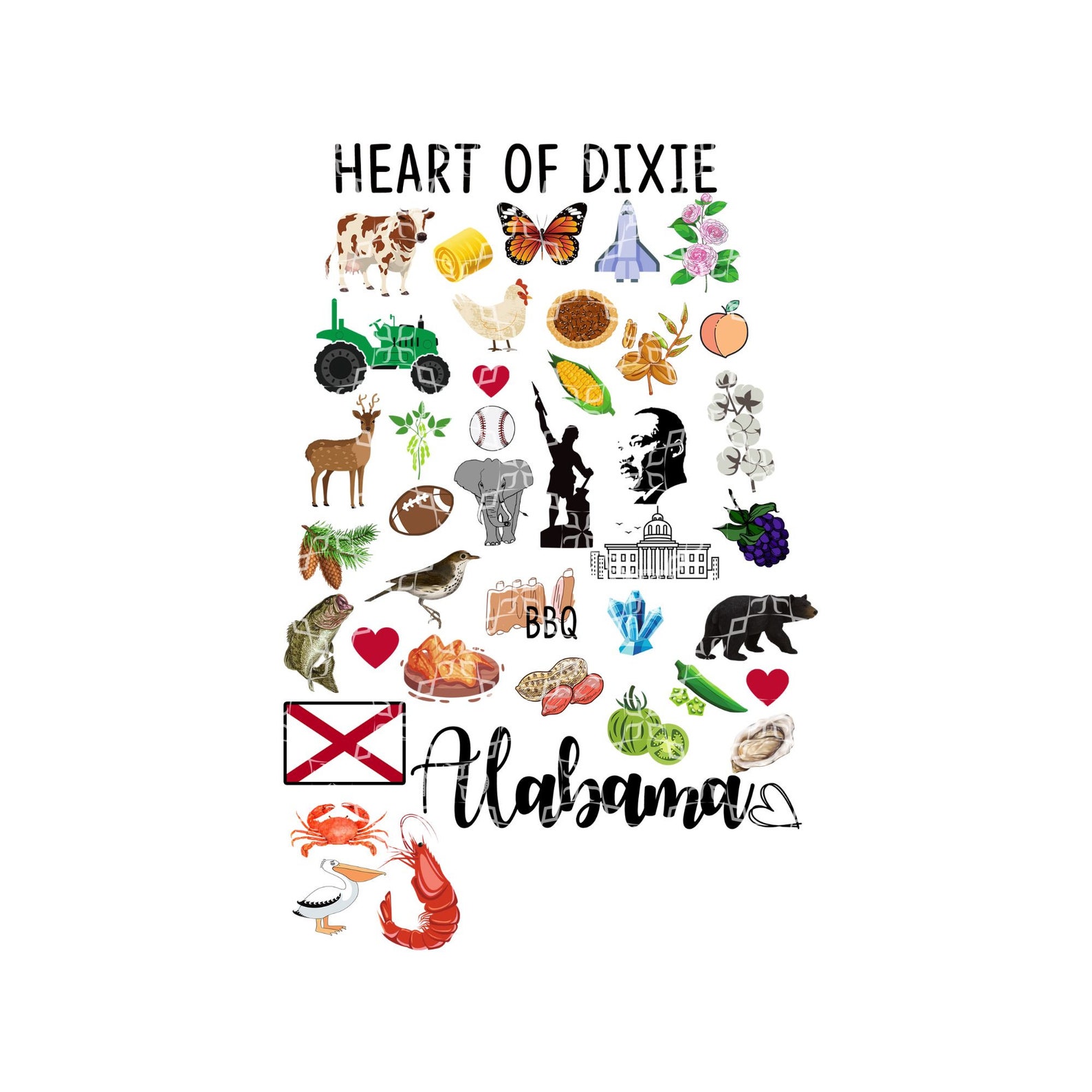 Alabama PNG, State of Alabama Symbol Digital Download, the Cotton State ...