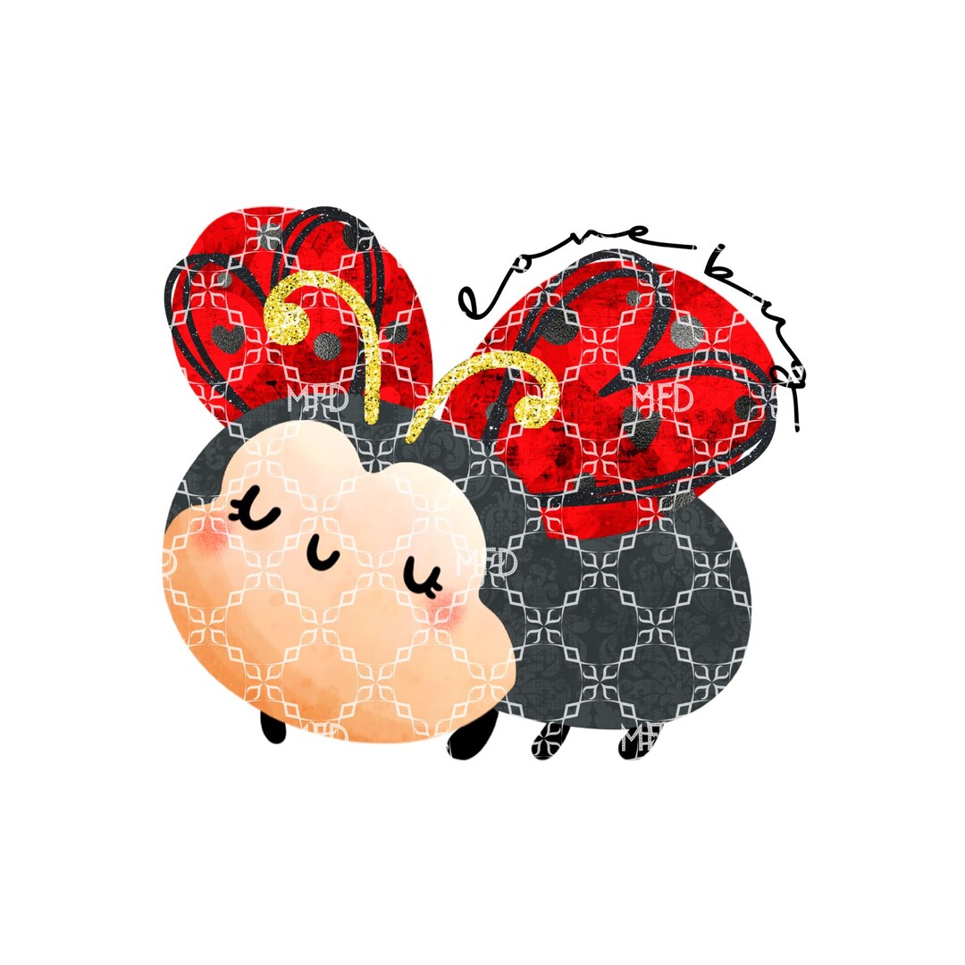 Love Bug PNG, Valentine's Day Digital Download, Hearts, Leopard ...