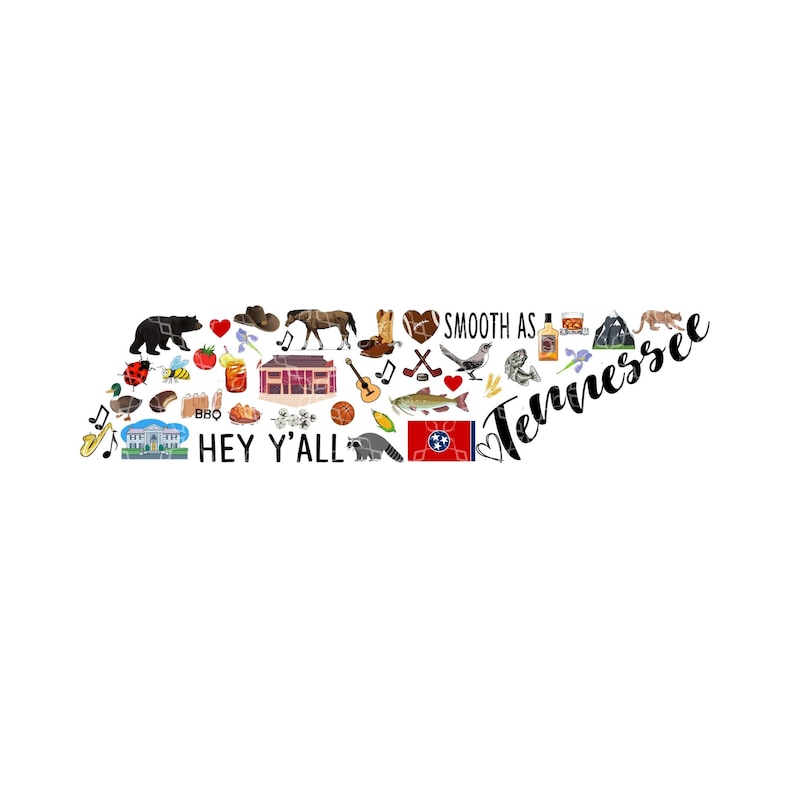 Tennessee PNG, State of Tennessee Favorites Symbols Digital Download ...