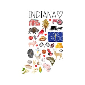 Indiana PNG, State of Indiana Symbols Digital Download, the State of ...