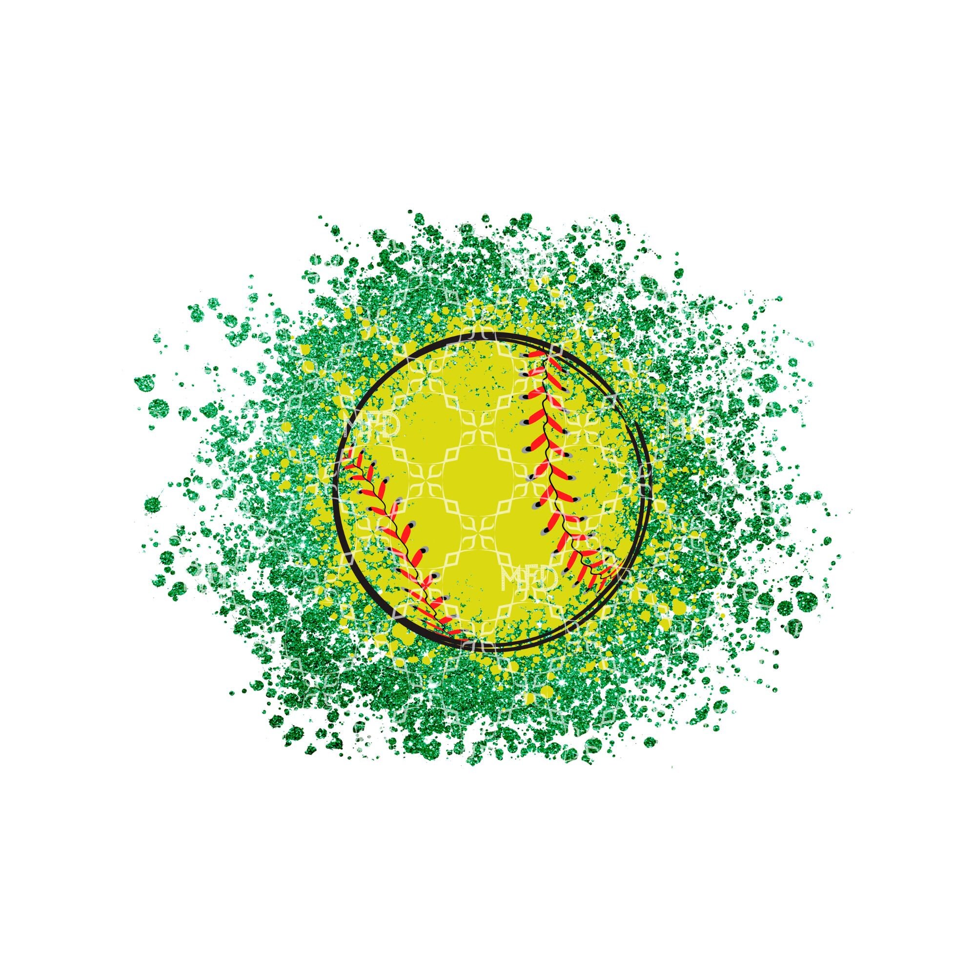 Softball Backgrounds PNG Softball Glitter Splash Digital - Etsy