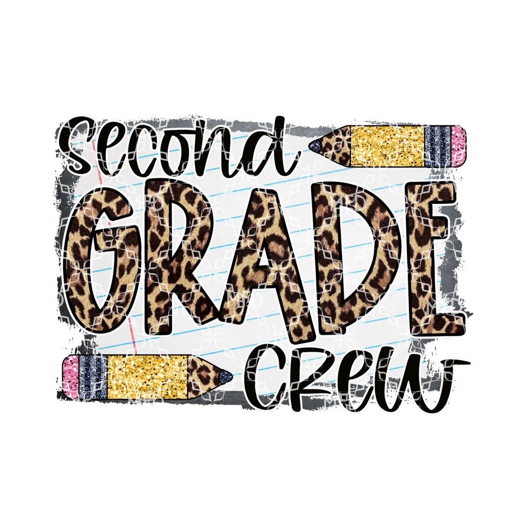 Second Grade Teacher PNG, Second Grade Crew Digital Download, 2nd Grade ...