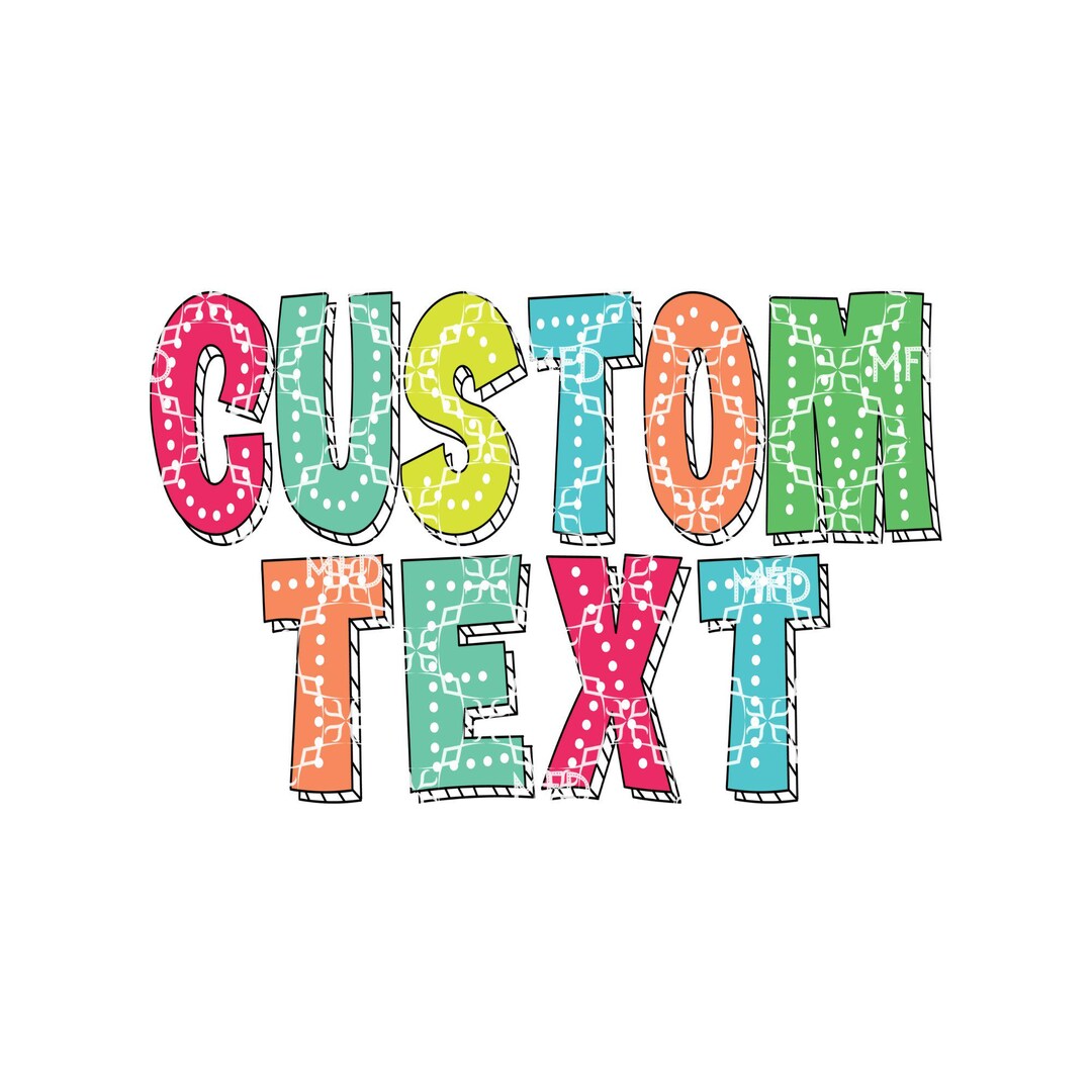 Custom Text Sublimation Transfer, Create Custom Text Sublimation Ready ...