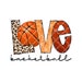 Love Basketball PNG, Basketball Heart Digital Download, Basketball Mom ...